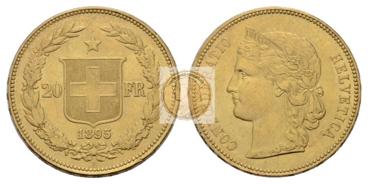 Schweiz 20 Franken 1895 B Helvetia, 572,90 CHF