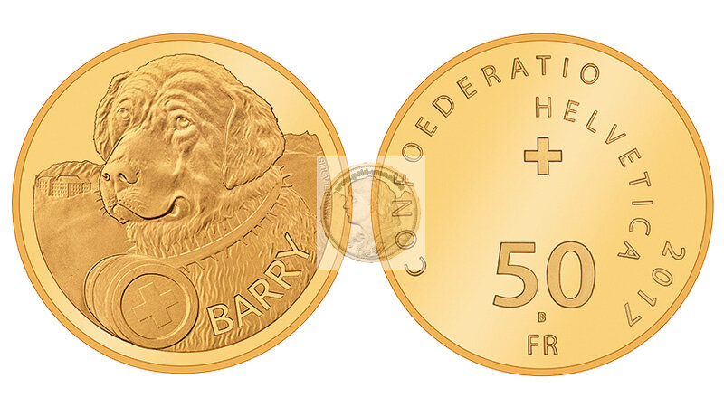 Schweiz 50 Franken 2017 B Barry Bernhardiner (ME), 1'240,20 CHF