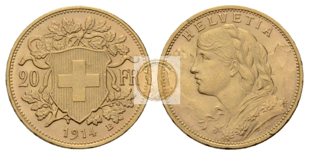 Schweiz 20 Franken 1935 B Goldvreneli, 587,80 CHF