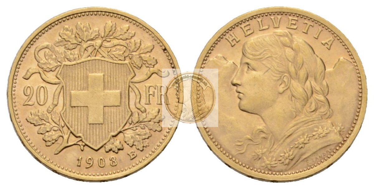 Schweiz 20 Franken 1903 B Goldvreneli, 713,20 CHF