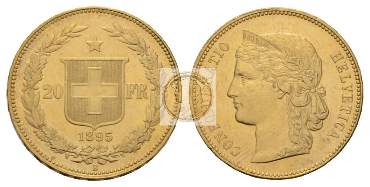 Schweiz 20 Franken 1895 B Helvetia, 547,10 CHF